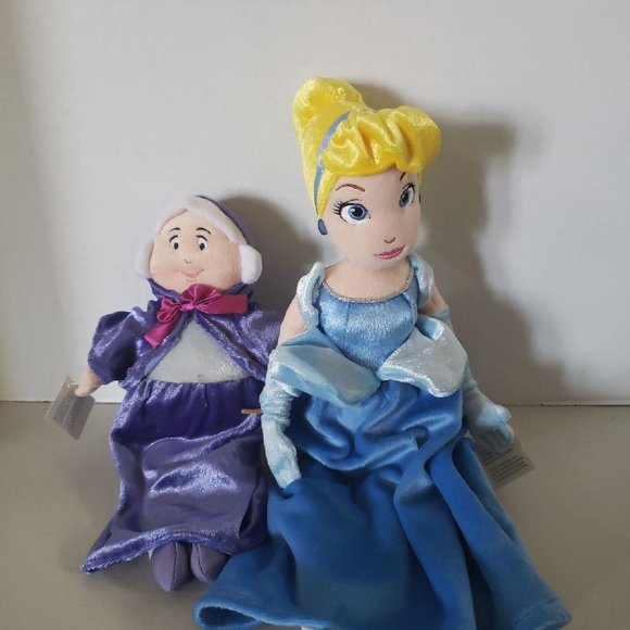 Disney | Toys | Disneys Cinderella And Fairy Godmother Plush Lot | Poshmark